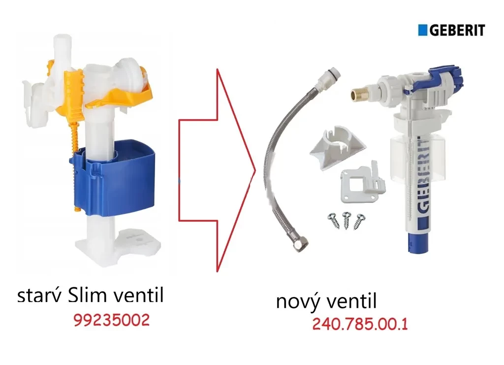Geberit napouštěcí ventil Unifill typ 380 s hadičkou a klipem 240.785 ...