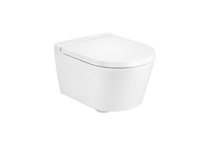 ROCA - Závesný klozet Rimless INSPIRA ROUND COMPACT, biely (A346528000 ...