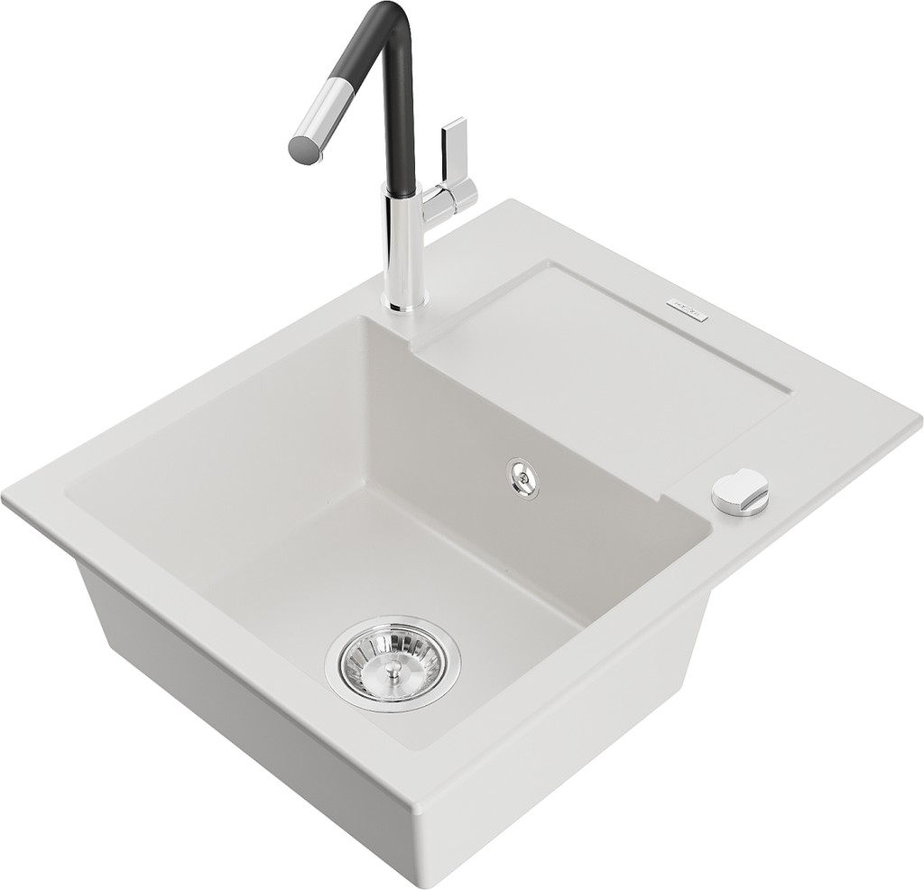 MEXEN/S - Enzo granitový drez 1-miska s odkvapkávačom vrátane batérie ...